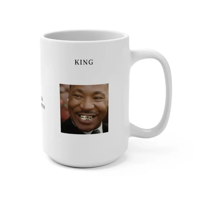 'Dr. MLK' Ceramic Mug, 15 Ounce Coffee Cup for Tea Drinker Drinkware ...