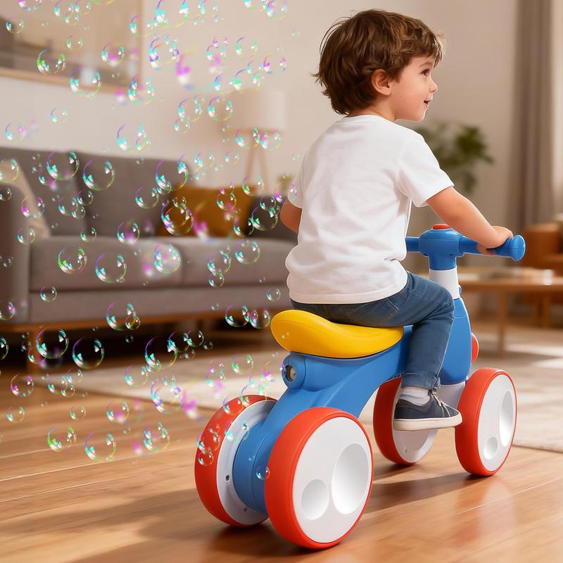 deAO Balance Bike Boys Girls Balance Bike, 4 Wheels First Bike, No Pedal 4 Silence Wheels&Soft ...