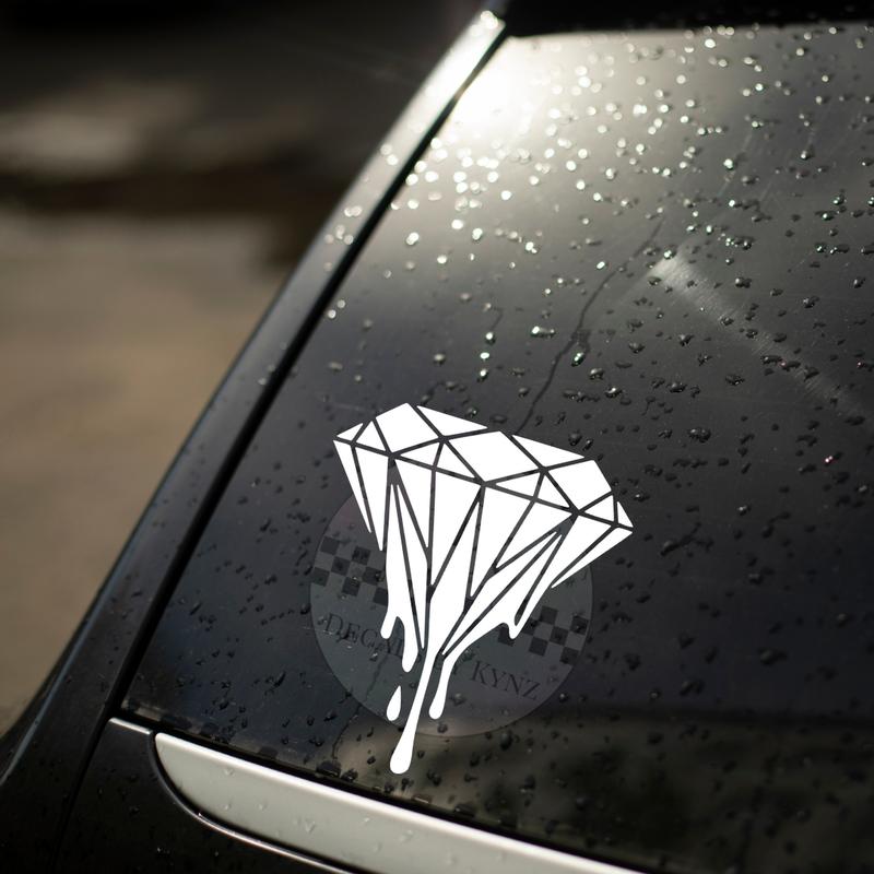 Drippy Diamond Permanent Decal Sticker - Car/Truck Decal Sticker ...