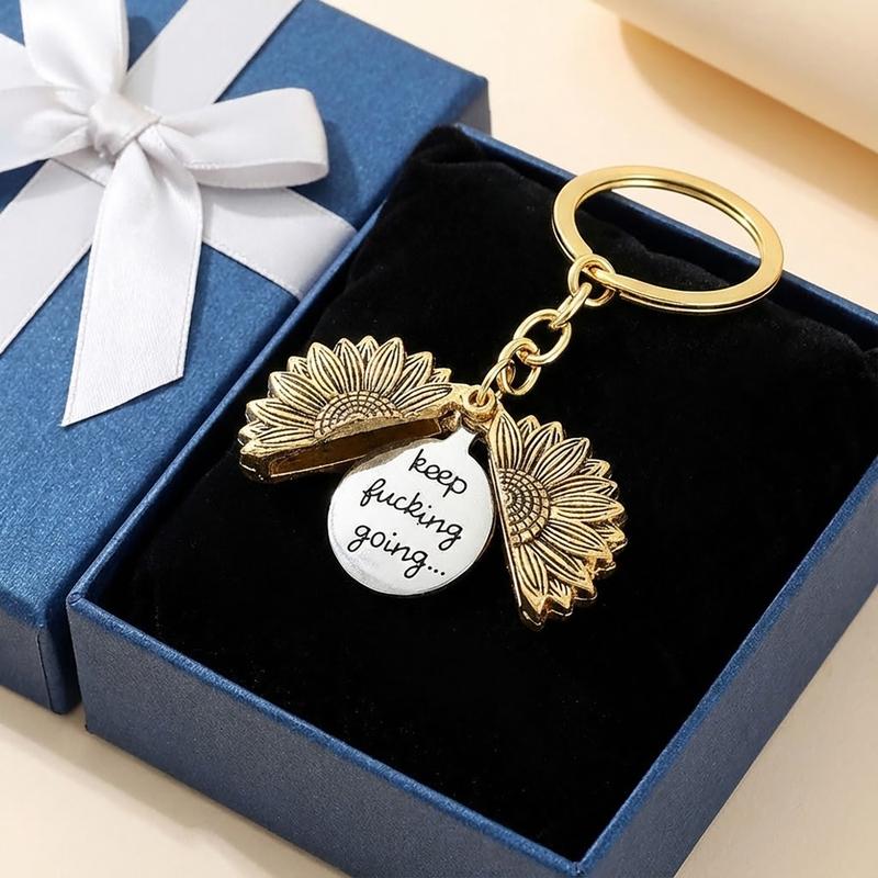 Retro Sunflower Pendant Keychain, Ideal Personalized Metal Keychain ...