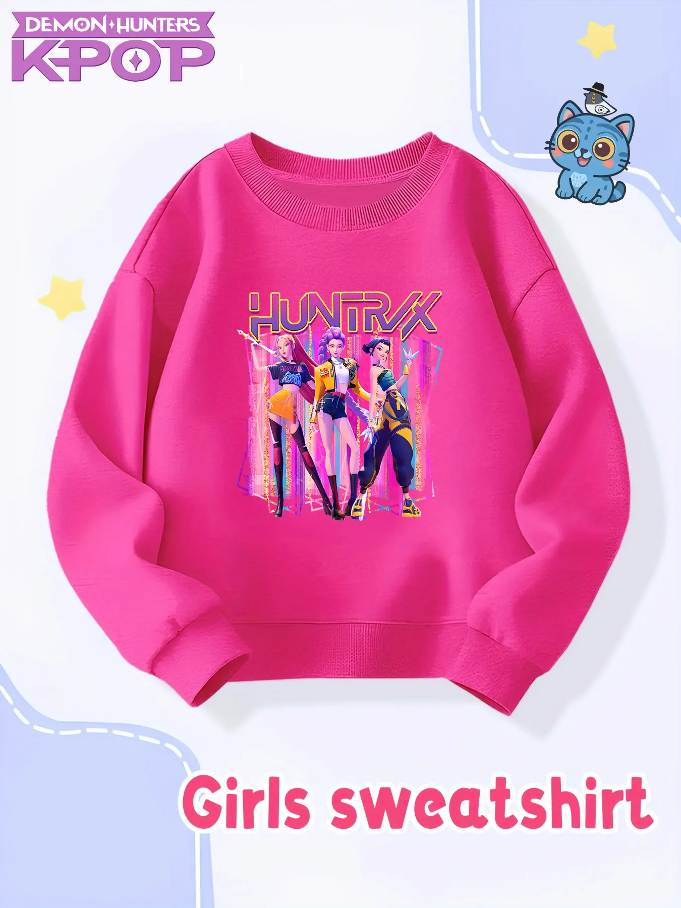 Girls Kpop Demon Hunters Korean Series Huntrix Colorful Girl Group ...