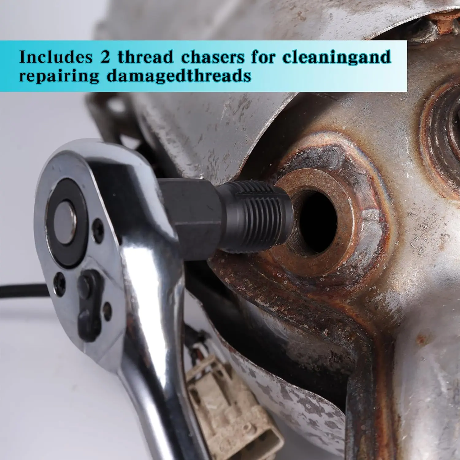 5-Piece Forged O2 Oxygen Sensor Socket & Thread Chaser Set – Automotive ...