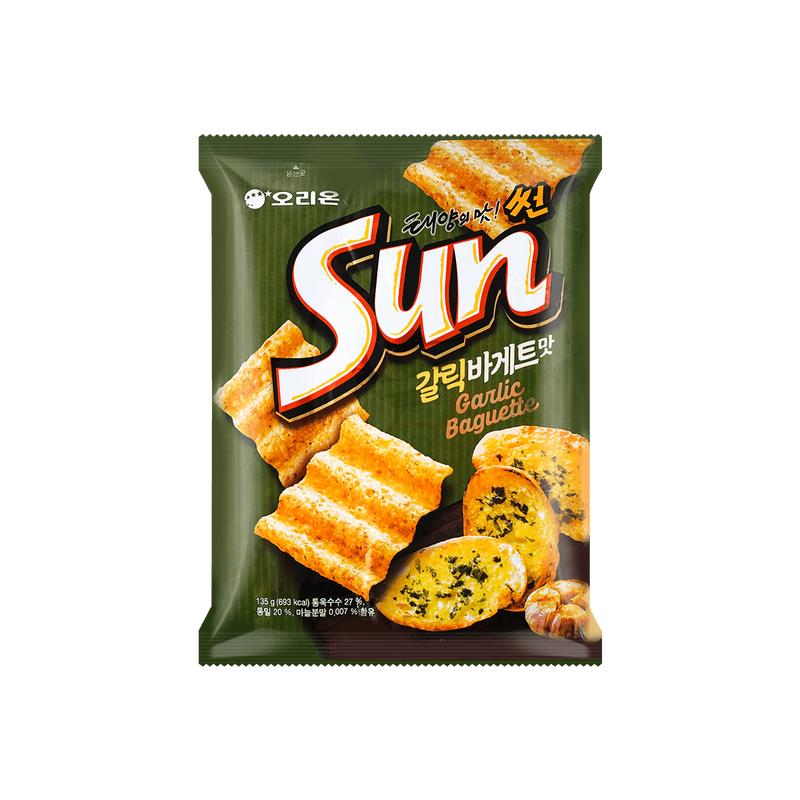 ORION Korean Sun Corn Chips Garlic Flavor 4.76 oz - Crunchy Wave Snacks ...