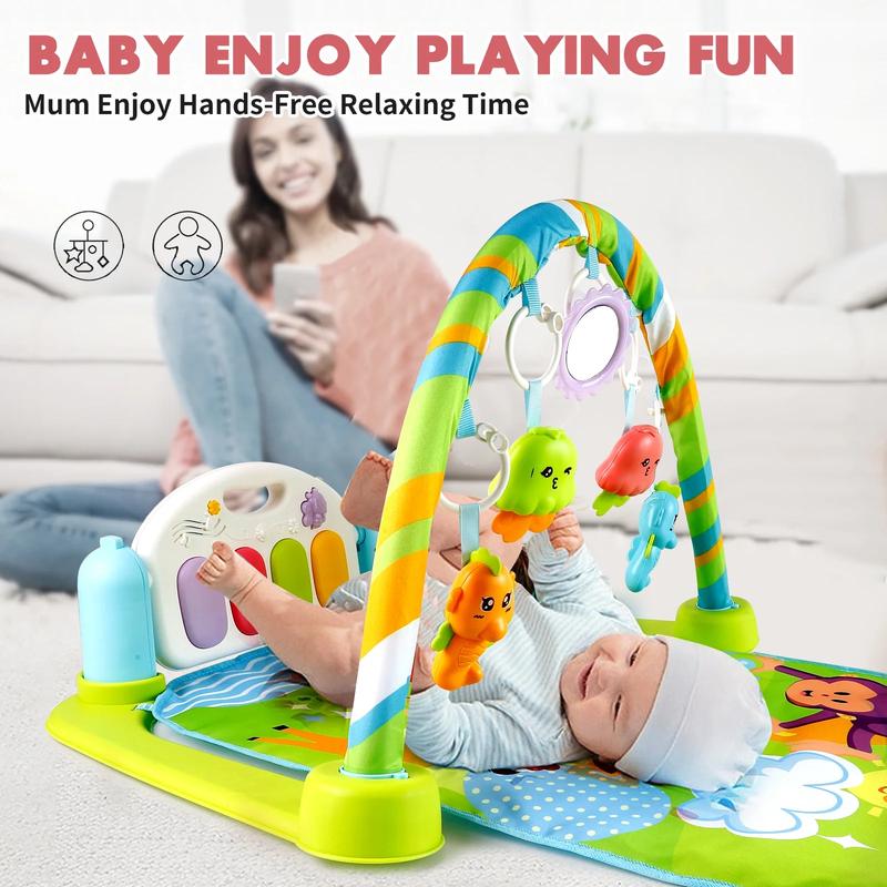 Baby Activity Play Mat - Kick & Play Piano Gym with Musical Learning ...