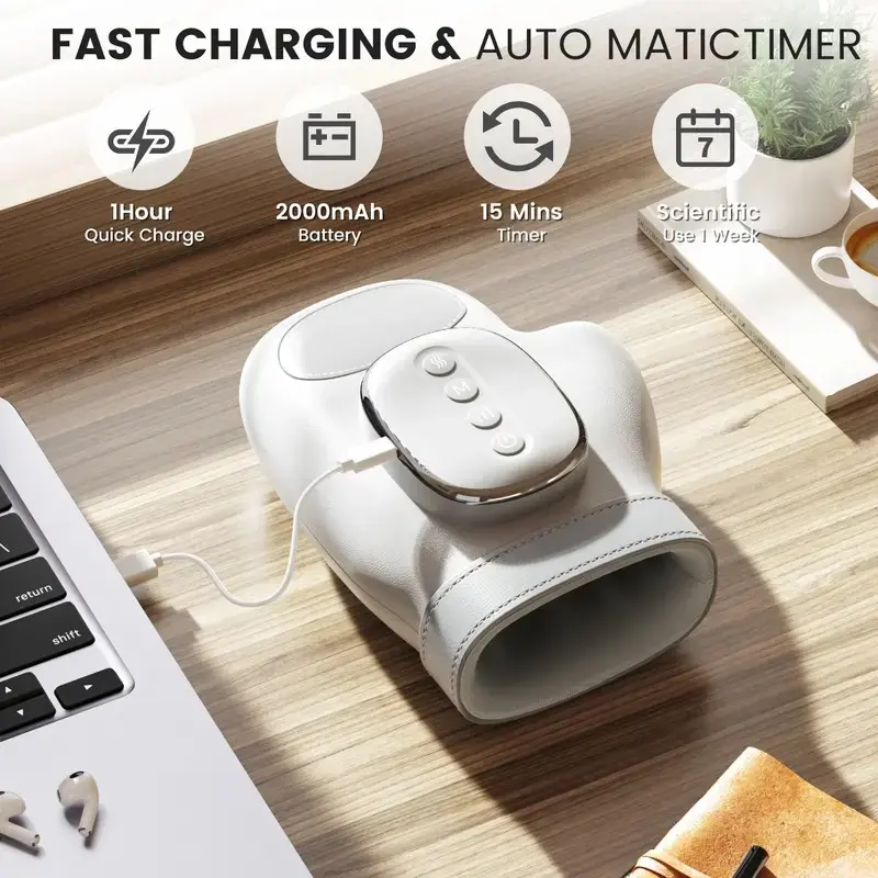Heated Pressure Hand Massager, Ultimate Relief for Hands Wrist Fingers ...