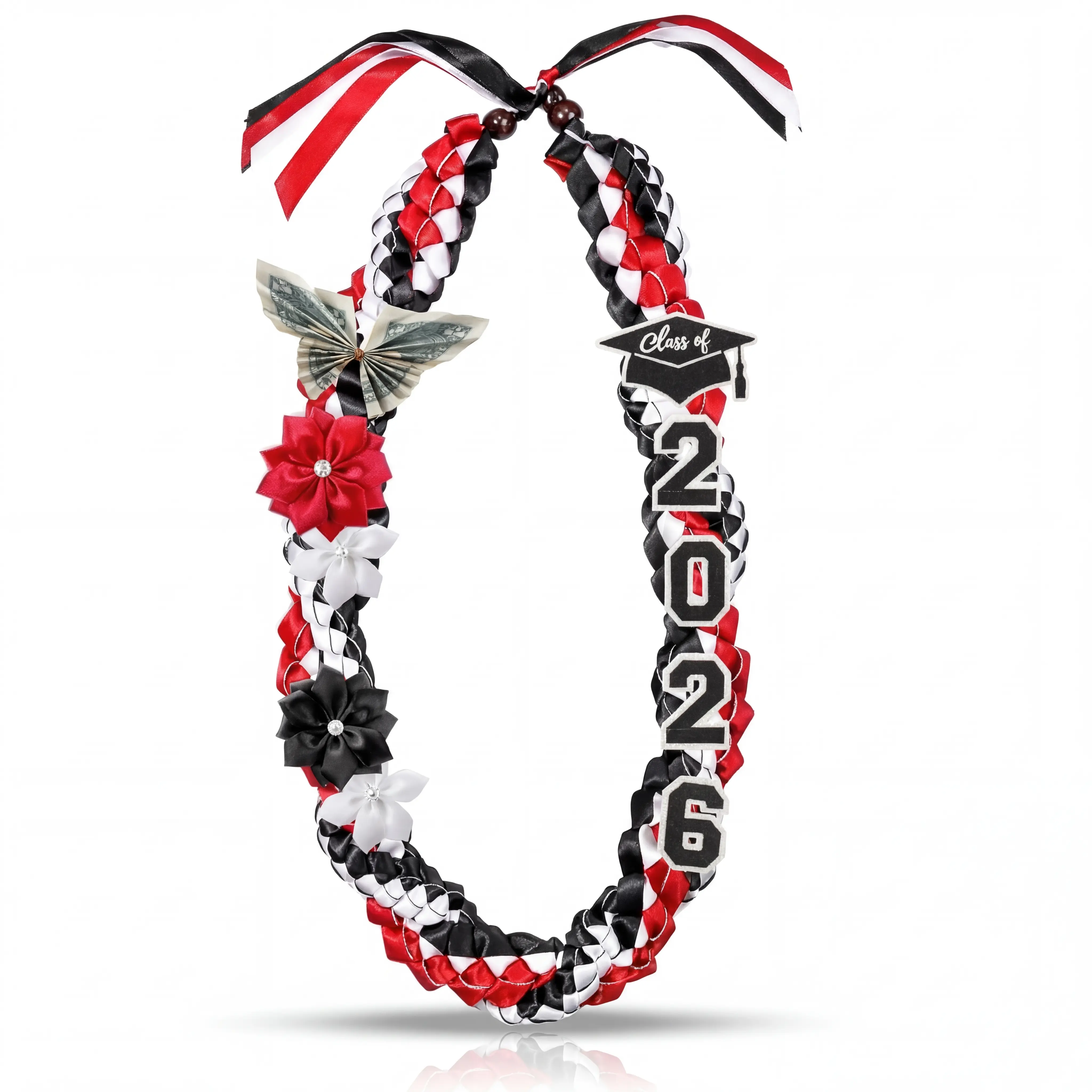 2026 Graduation Lei Double Braided Strands Graduation Ribbon Leis with ...