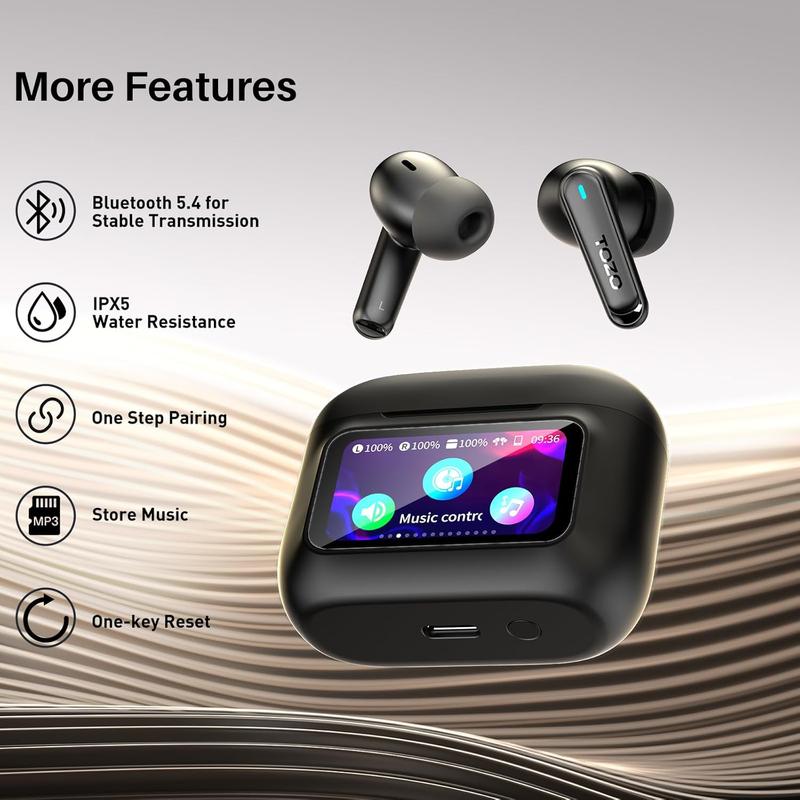 TOZO ColorPods Wireless Earbuds with Touch Screen Active Noise ...