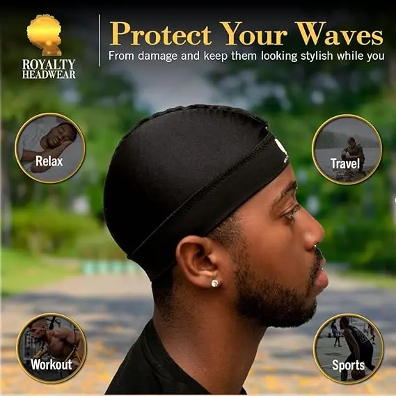 Royalty Headwear Silky Wave Cap for 360, 540 & 720 Waves, Soft ...