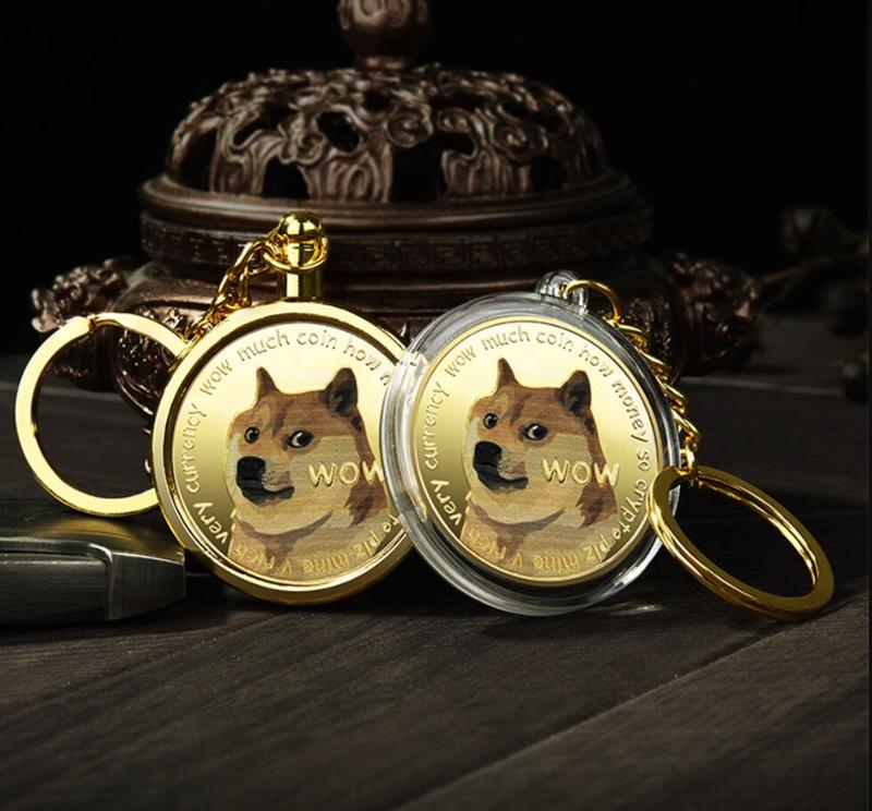 Doge Coin New Authentic Design with Golden Keychain Meme Coin - TikTok Shop