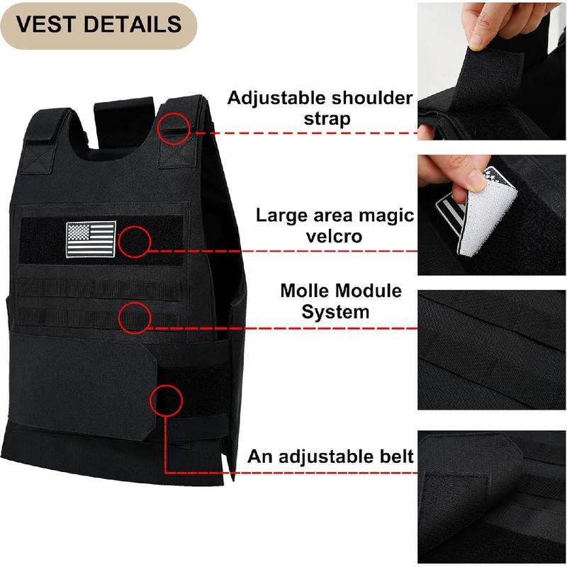 Vest Outdoor, Adjustable Security Training Protective Outdoor Vest ...