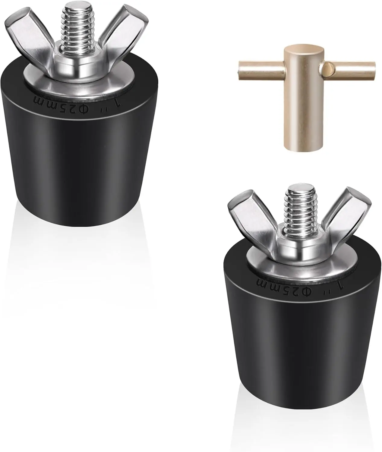 2 Pack 1 inch Rubber Pool Winter Plugs with T-Handle 1" Pool ...