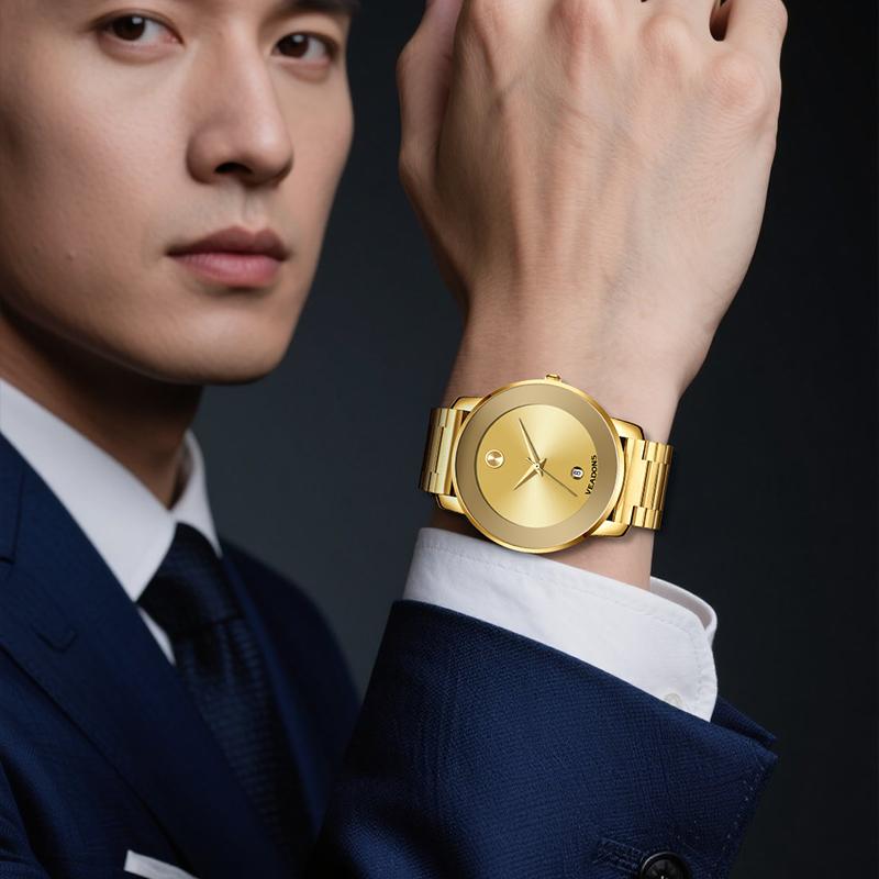 VEADONS Luxury Gold Watch for Men - Automatic Movement Sapphire Crystal ...