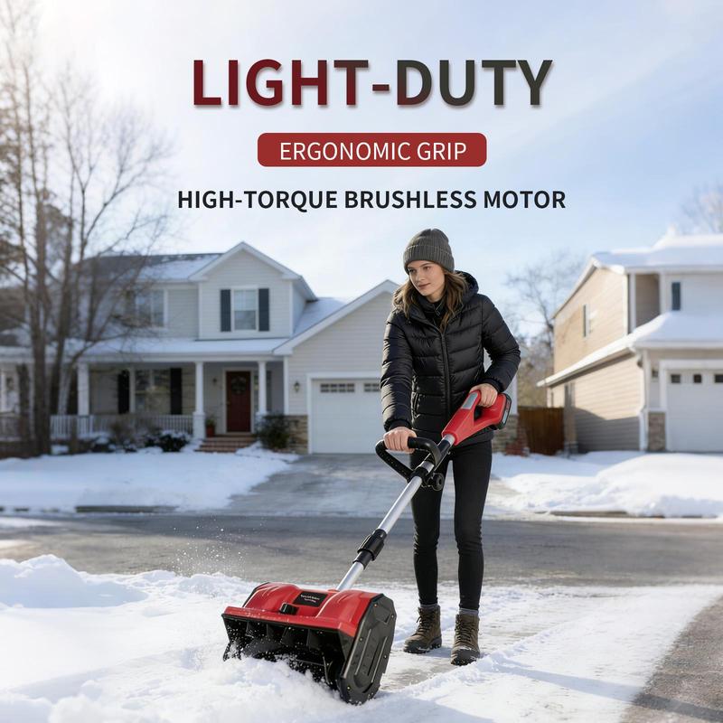 Cordless Snow Shovel DK388-01 21V 12-Inch 2-Ah*2 Battery Foldable Snow ...