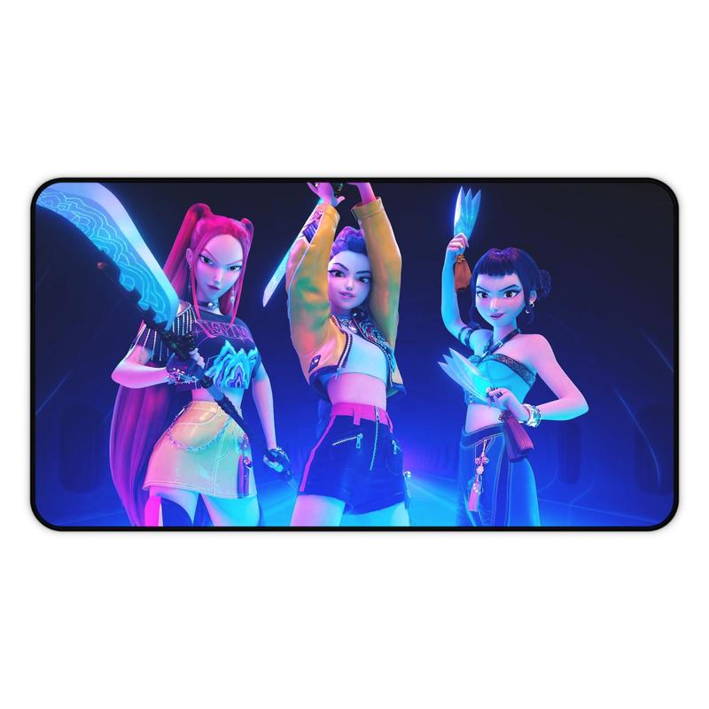Kpop Demon Hunters Huntrix Desk Mat, Jinu Demon Hunter Huntrix Mouse ...