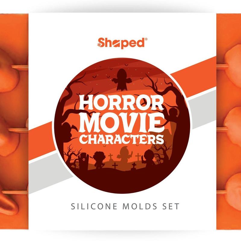 Shaped Horror Movie Characters Silicone Baking Mold Set with 6 Spooky ...