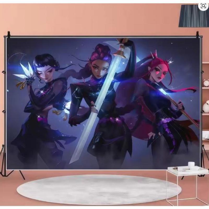 Cool KPop Demon Hunters Animated Backdrop Banner for Themed Parties ...