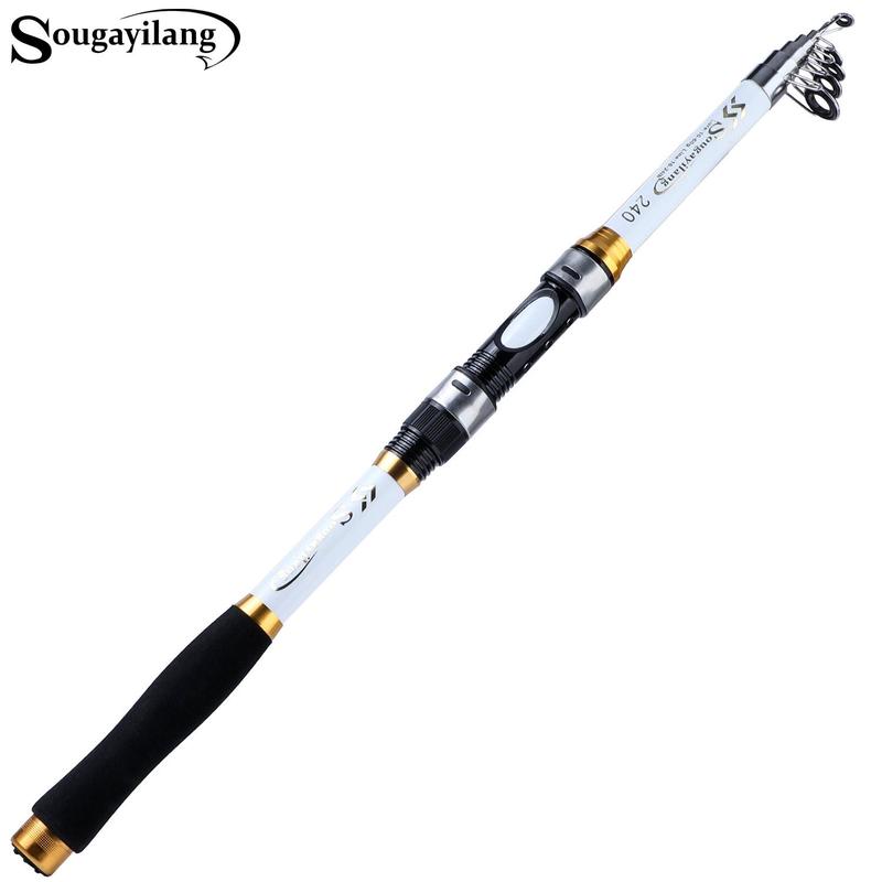 Telescopic Fishing Rod without Spincast Reel, Portable Saltwater ...