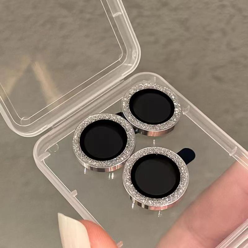 Glitter Decor Back Camera Lens Cover for 15 14 13 Pro Max, Sparkling ...