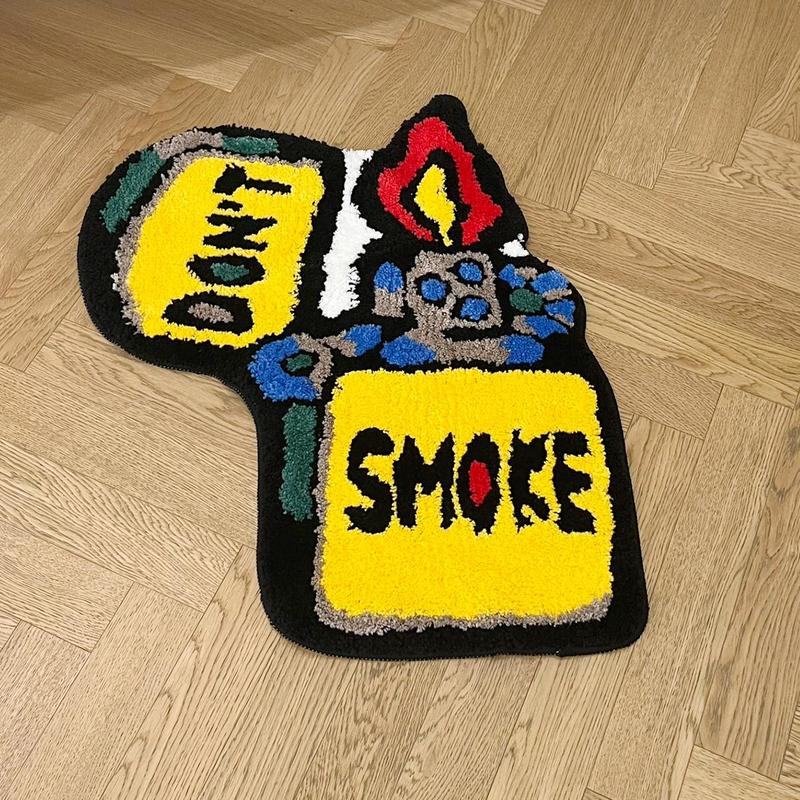 Creative Lighter Pattern Rug, Non-slip Soft Floor Mat, Decorative ...