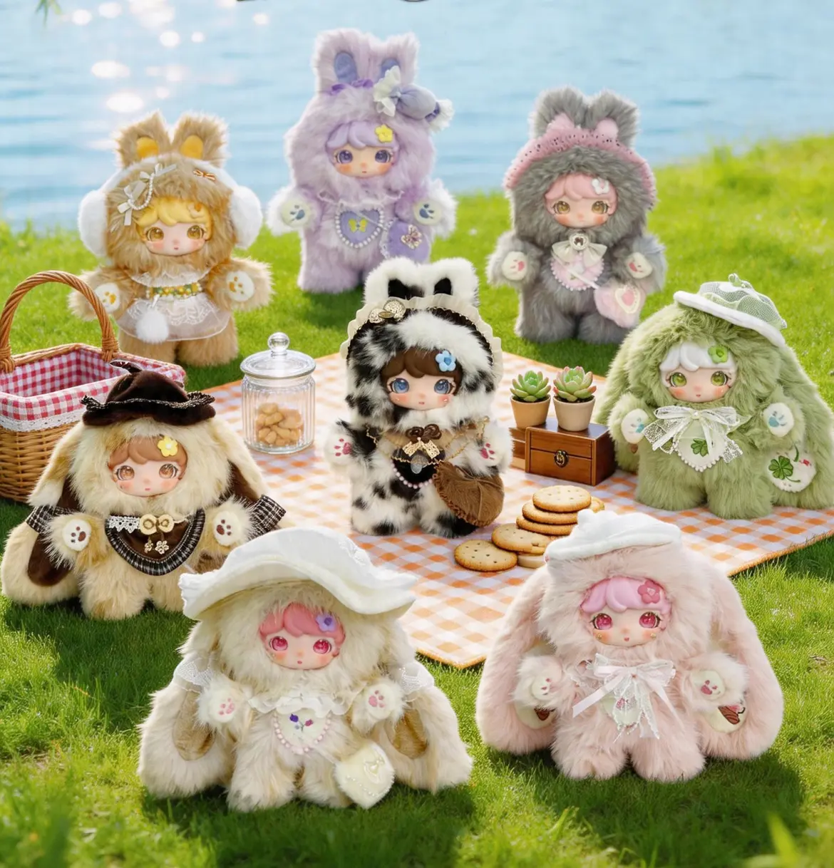 B16- Luoxier Picnic Little Rabbit 600% | 6+1+1 Hidden Design Cute Fresh ...