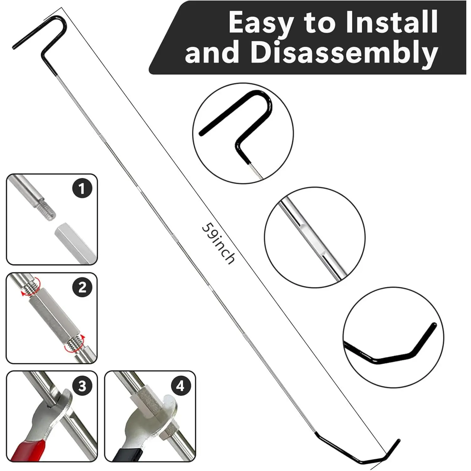 20 count Stainless Steel Repair Tools, 59 inch Portable Repair Tools ...