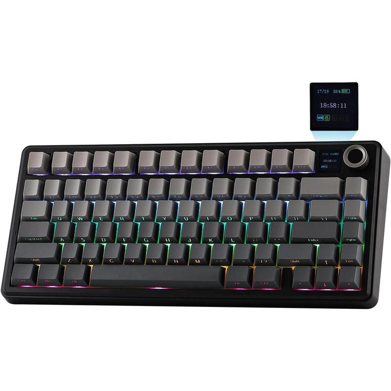 X Aula F75 MAX Mechanical Keyboard with TFT Screen and Knob, Gasket ...