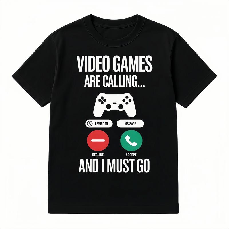 Video Games Are Calling Tee Funny Gaming Controller Shirt Unisex Cotton ...