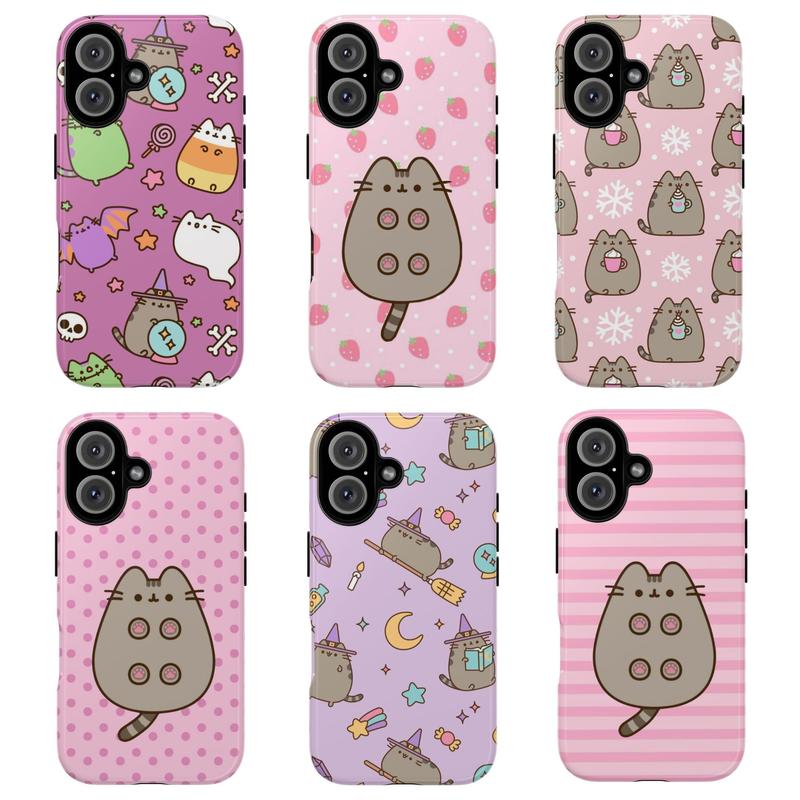 Adorable Pusheen Cat Phone Case – Cute & Colorful Cartoon Design ...