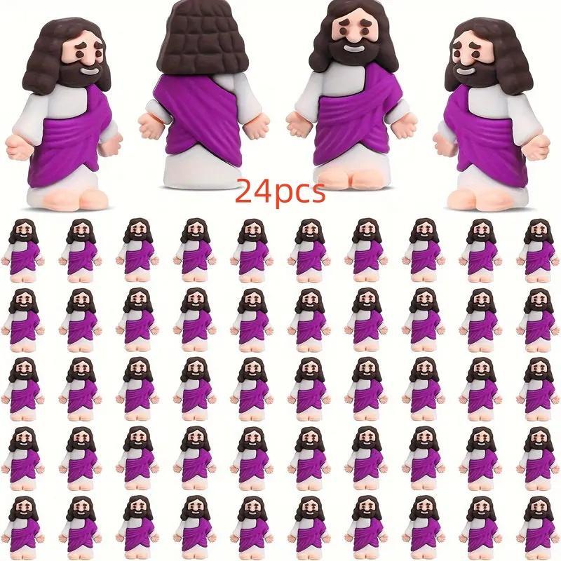 Mini Jesus Statue, 24pcs Cute Funny Jesus Statue, Home Decor Ornament ...