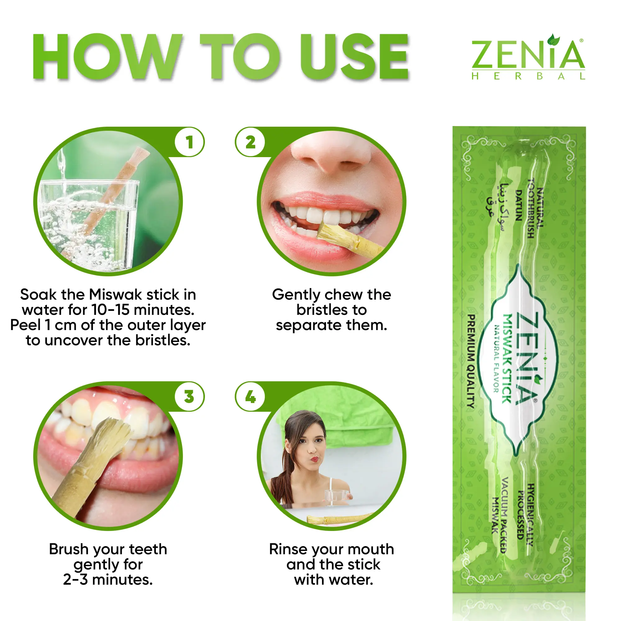 Zenia Sewak Miswak Natural Toothbrush Stick Oral Daily - TikTok Shop