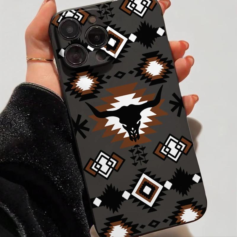 Western Cow Pattern Phone Case, Anti-drop Cellphone Protective Case ...