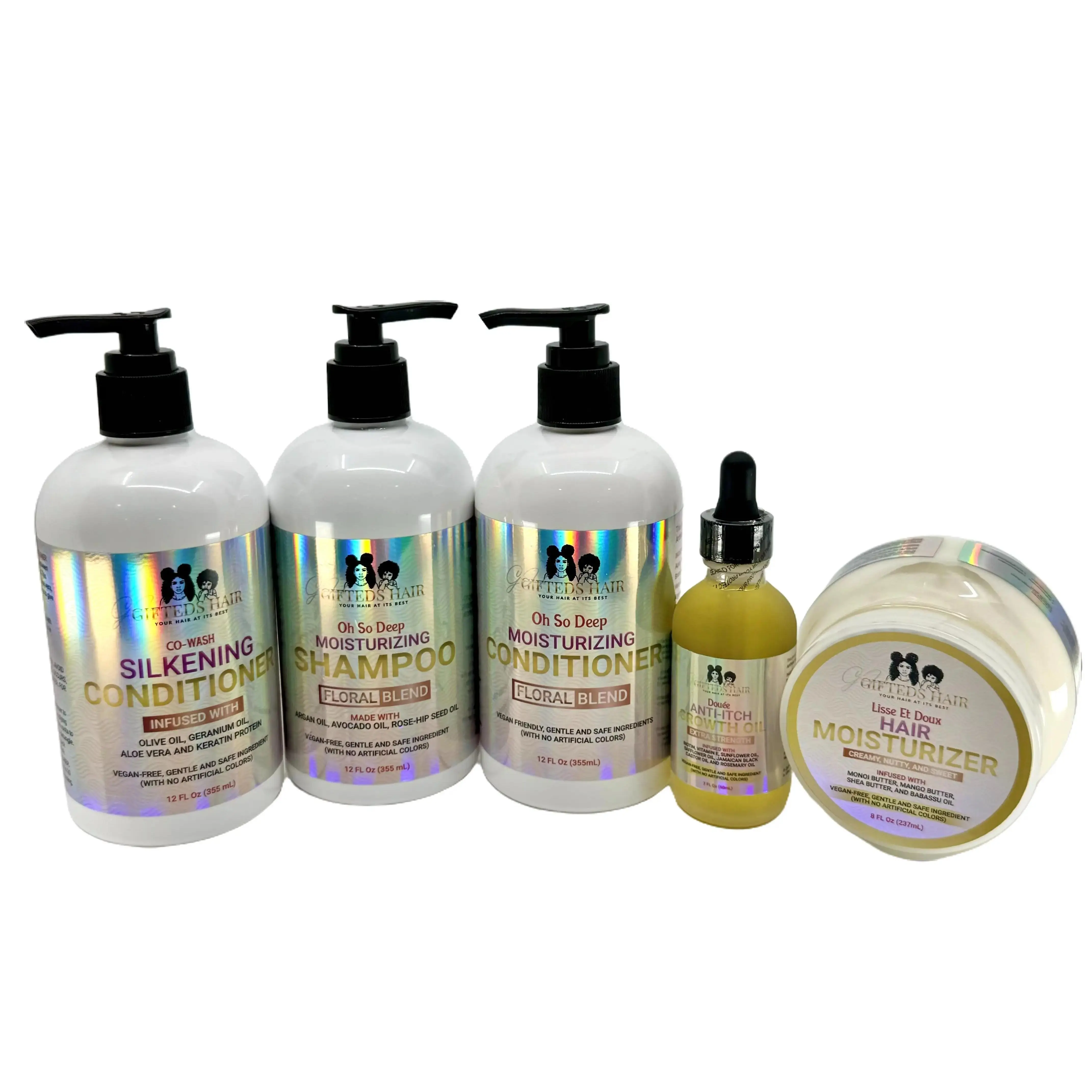 Gifted Cosmetics Moisture Restoration Bundle: Moisturizing Shampoo ...
