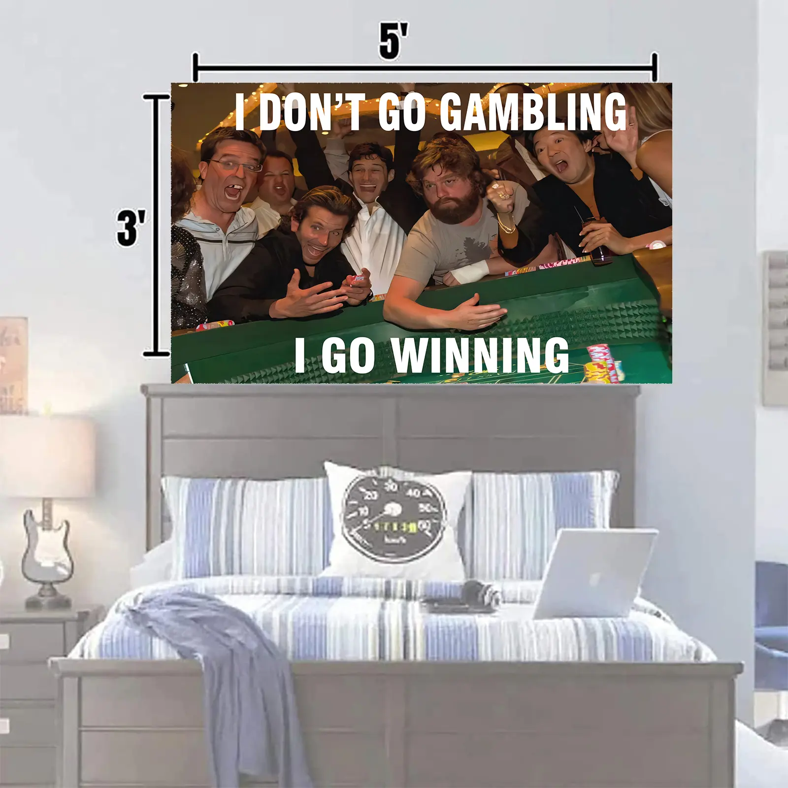 I DON'T GO GAMBLING I GO WINNING Hangover Flag for Room 3x5 Feet ...