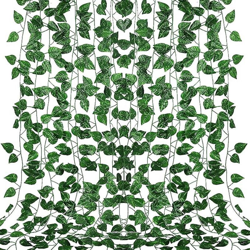 Artificial Leaf Garland, 12pcs Simulated Decorative Fake Hanging Vine ...
