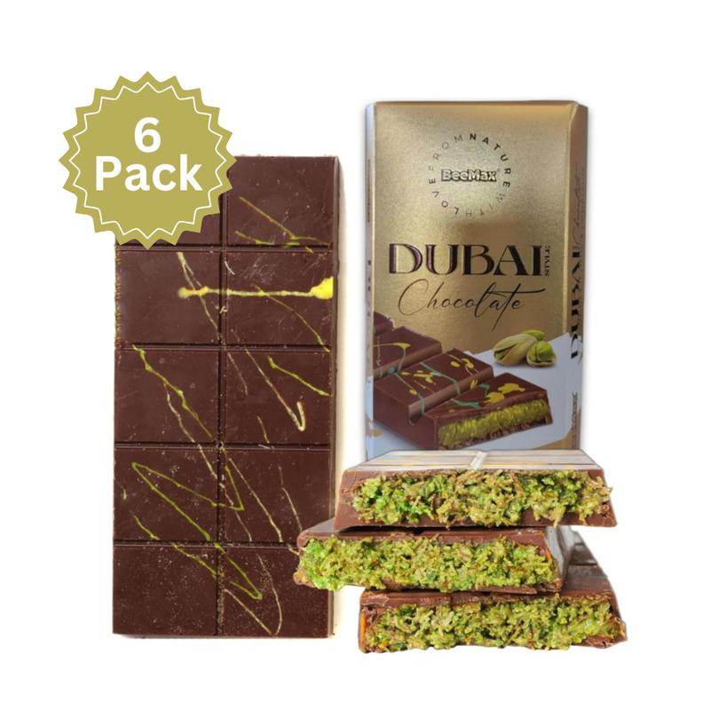 Authentic Dubai-Style Chocolate Bar - 6 pack | 7 oz of Luxurious Middle ...