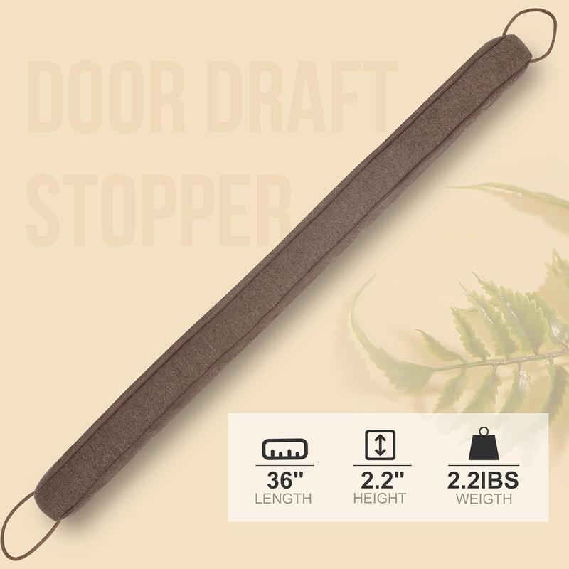 36 Inch Draft Stopper for Bottom of Doors and Windows, Heavy Duty Sound ...