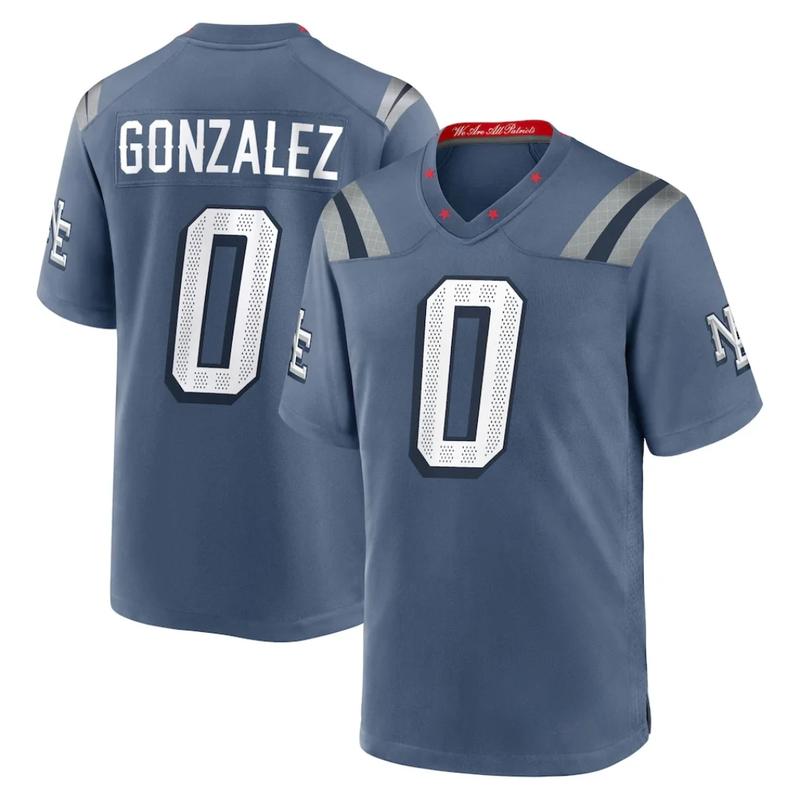 Men's Gonzalez #0 Blue Football Jersey Shirt (Full Logo), America ...