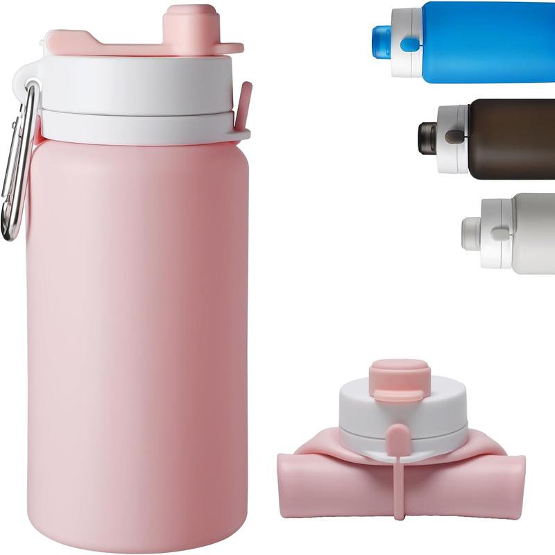 Opard Collapsible Water Bottles 19 Oz - BPA Free, Leak Proof, Foldable ...