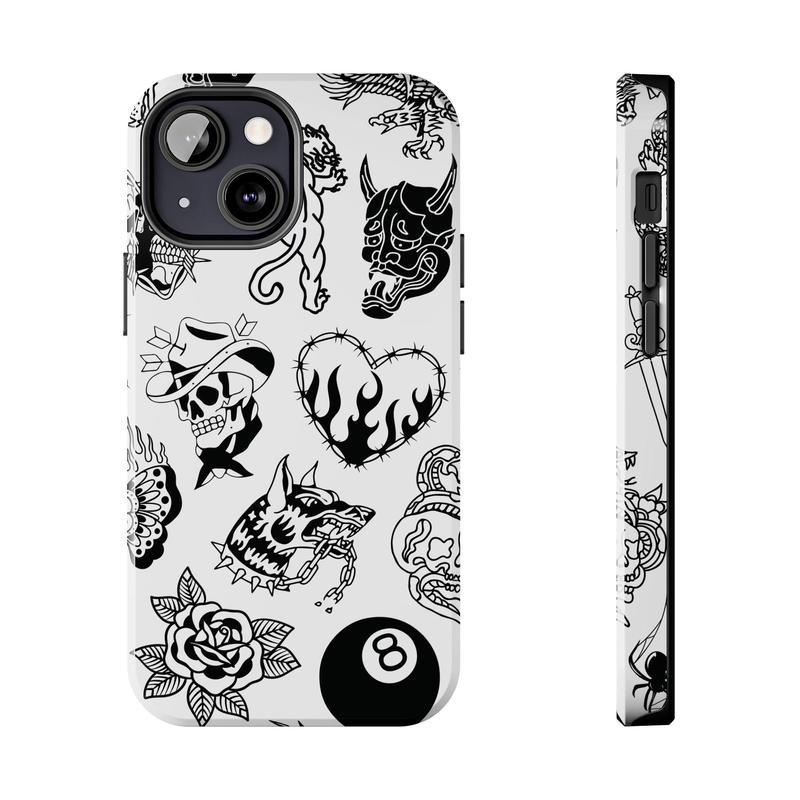 Black & White Tattoo - Halloween Phone Case | Old School | Suitable for ...