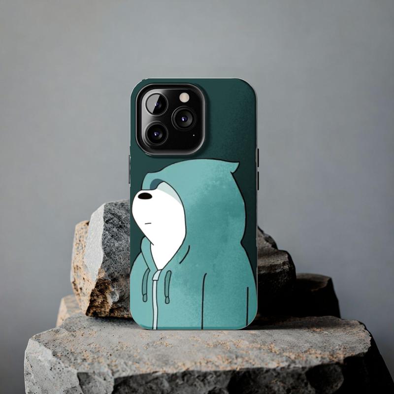 We bare bears Phone Case: Ice Bear Wearing Knit Hat with Grizzly ...