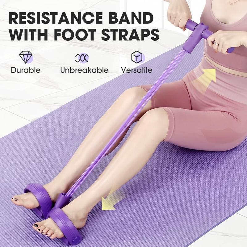 21 Fitness Resistance Bands-6 Tube Pedal Puller, Multifunction Tension ...