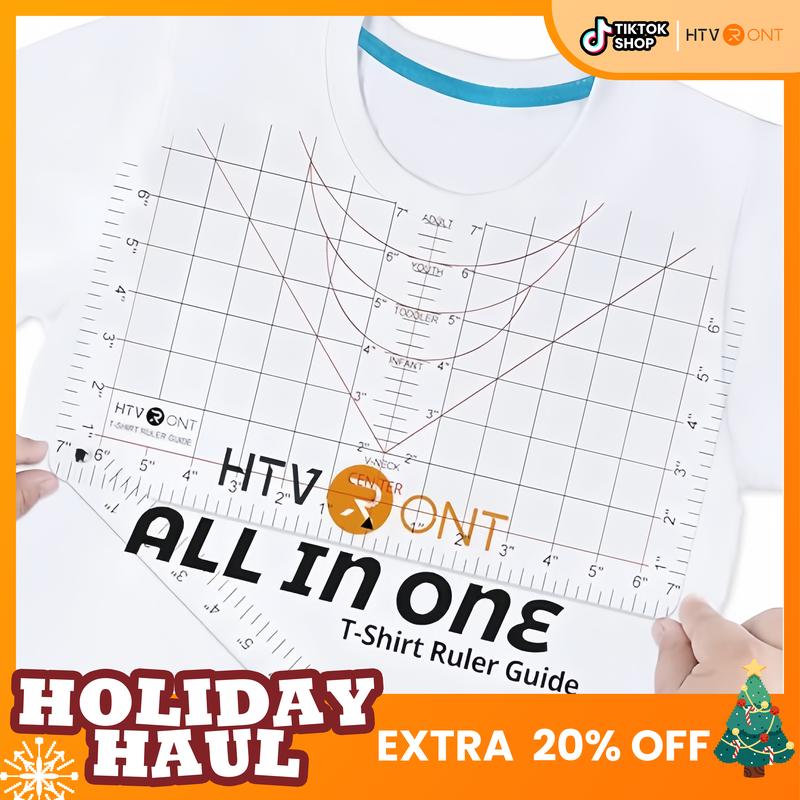 HTVRONT Tshirt Ruler Guide for Vinyl Alignment - Tshirt Measurement ...