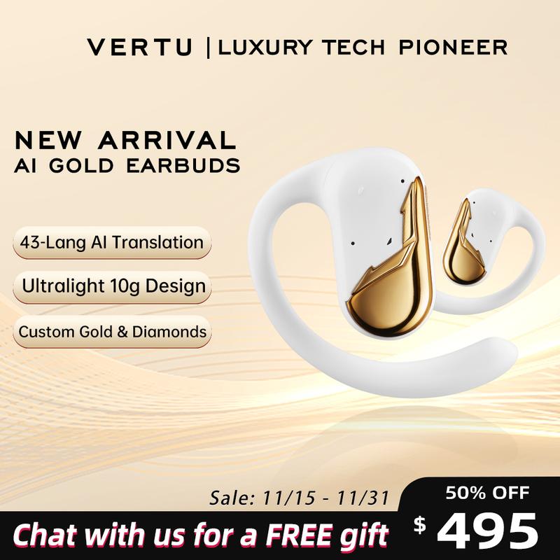 VERTU Crush Series AI Earbuds Wireless Bluetooth, Noise Cancelling ...