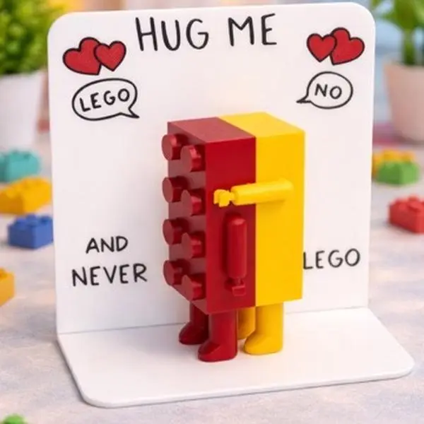 Valentine’s Day Brick Gift - Hug Me and Never LEGO - Perfect for ...