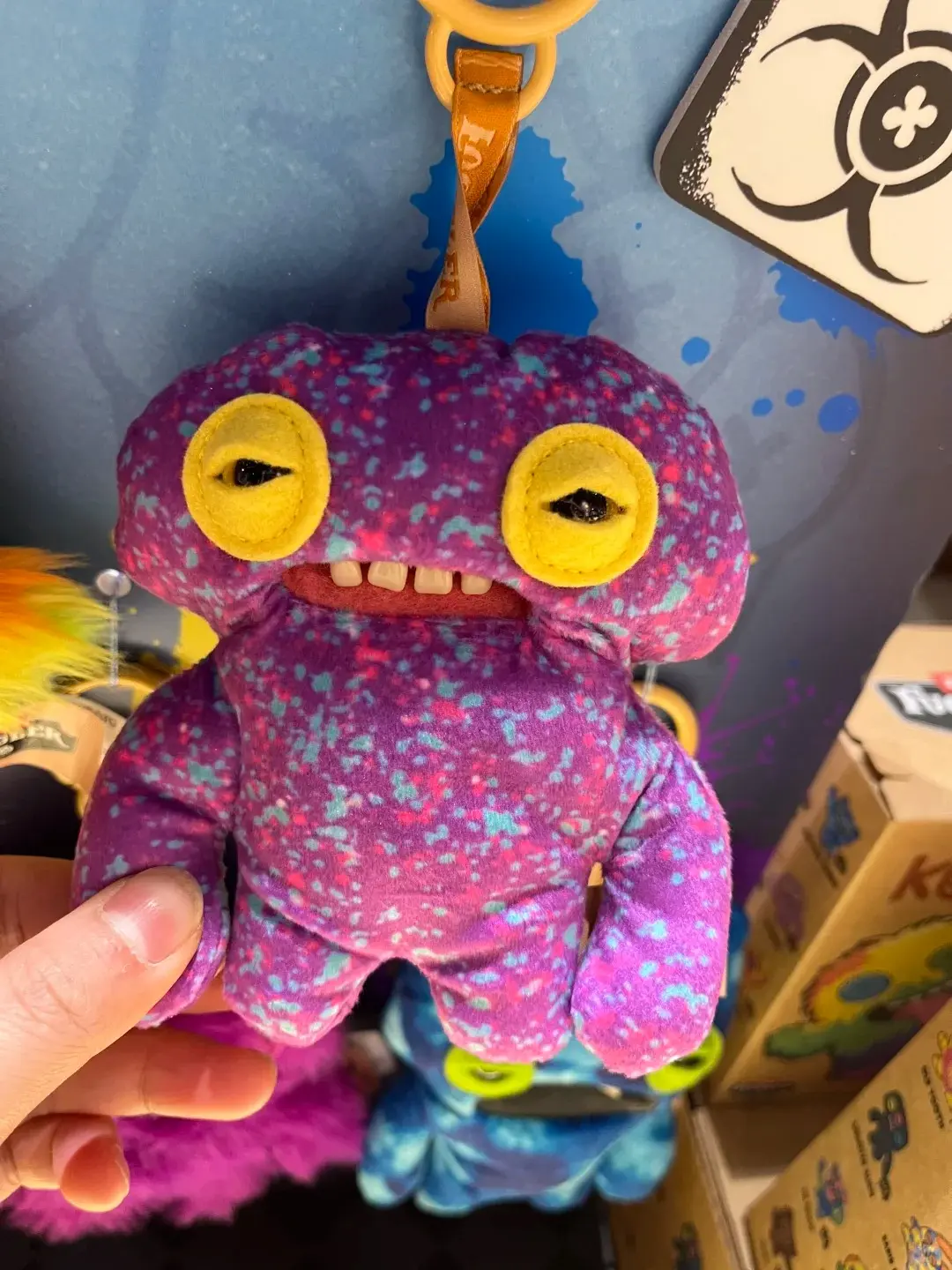 Fuggler Cute Tooth Monster v6 Generation Ultra-Soft Plush Keychain ...
