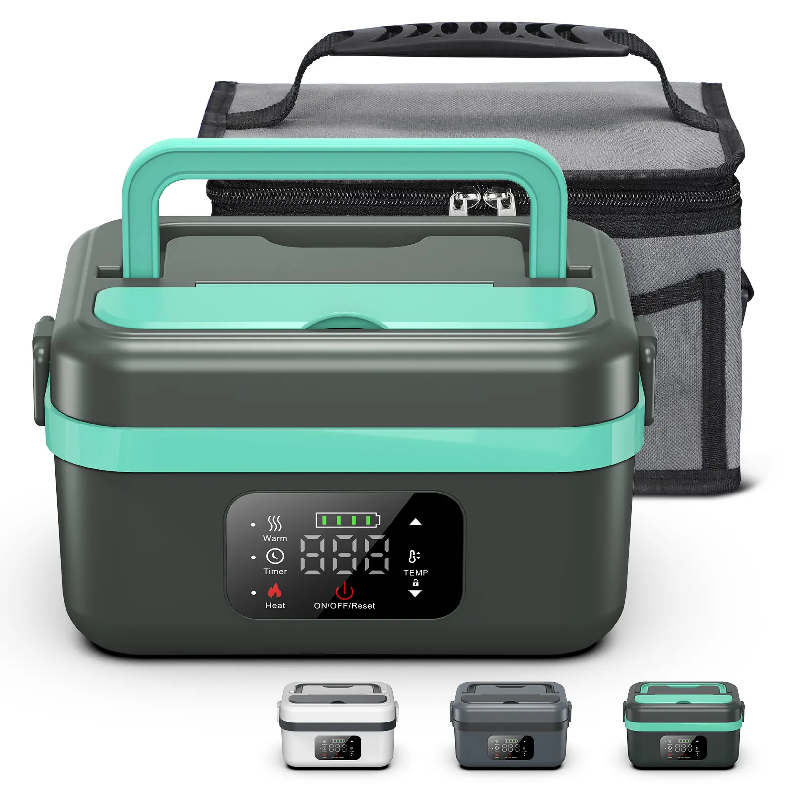 Thermal Box Adult Wireless Heating Meal Box 1.5L Capacity Lunch Box for ...