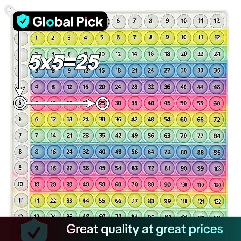 Multiplication Formula Practice Math Game, Portable 12x12 Times Table ...