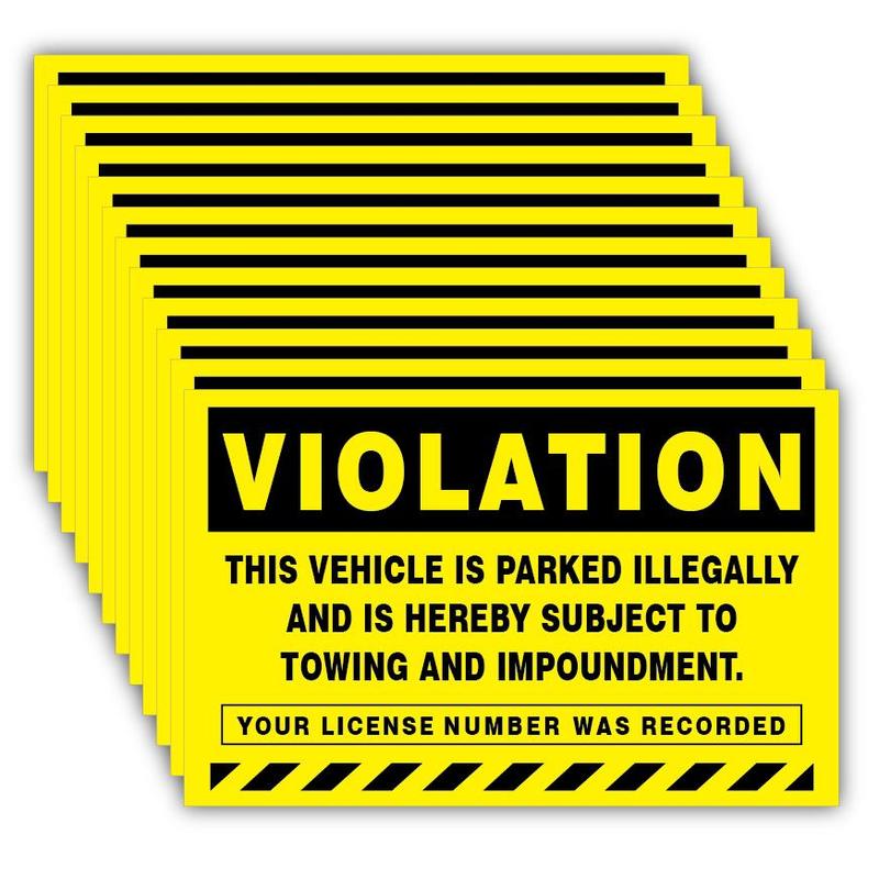 Parking Warning Sticker, Multi-purpose Car Parking Warning Sticker ...