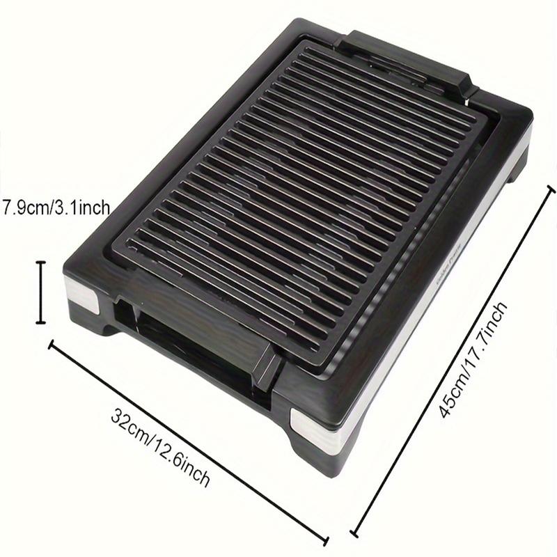 1600W Portable Electric Grill – Smokeless Non-Stick Design with 5-Level ...