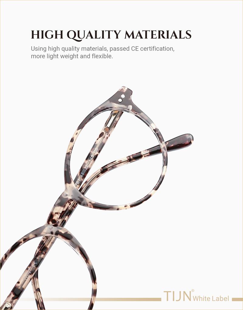 Blue Light Blocking Glasses for Men Women Vintage Thick Round Rim Frame ...